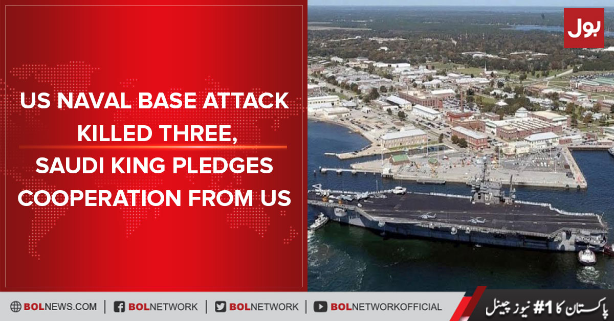 US Naval base attack killed three, Saudi King pledges cooperation from US