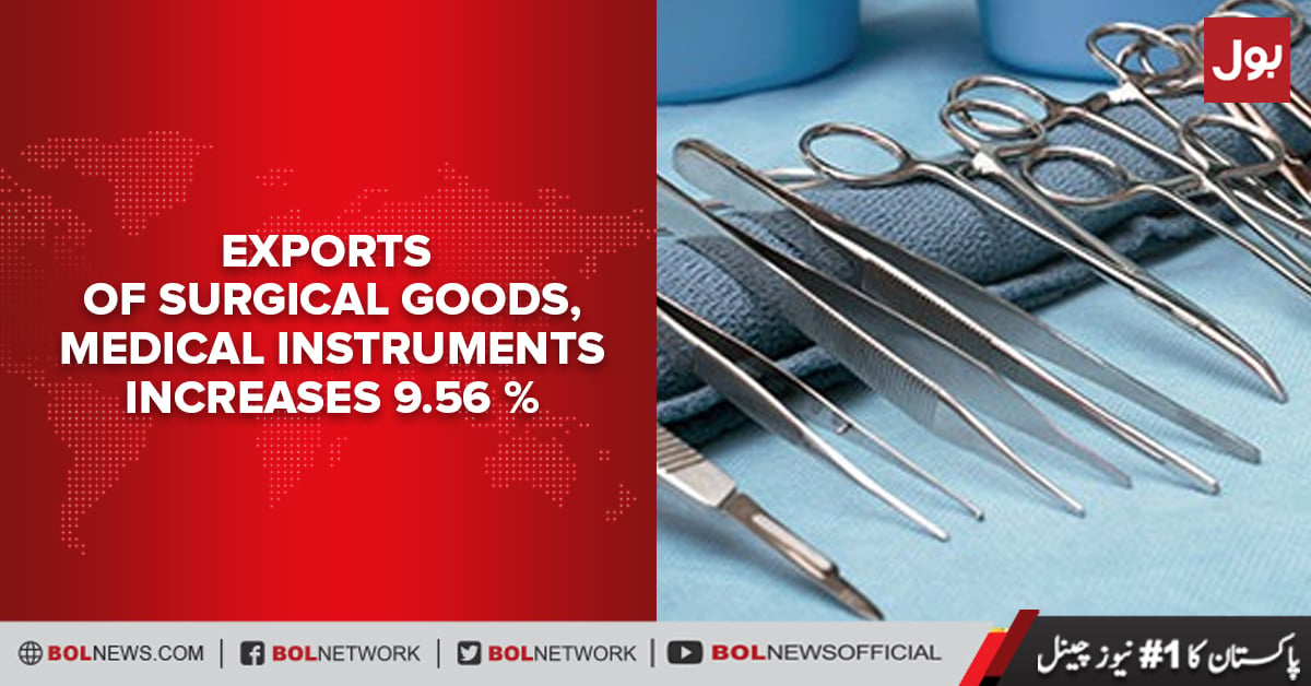 Exports of Surgical goods, Medical instruments increases 9.56 %