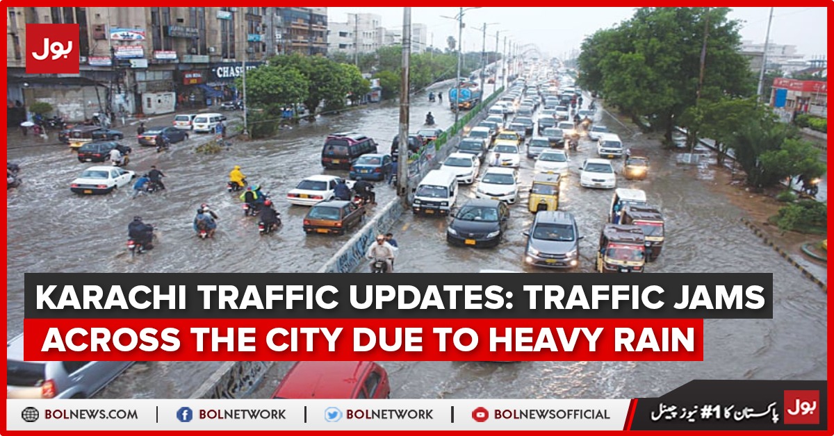 Karachi traffic updates: Traffic jams across the city due to heavy rain