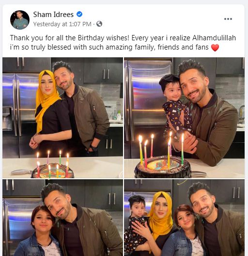 Sham Idrees extends thankfulness to fans, family for birthday wishes