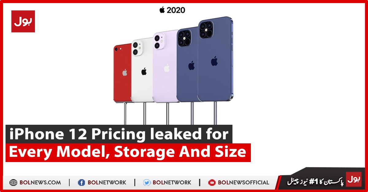 iPhone 12 Pricing leaked for Every Model, Storage And Size