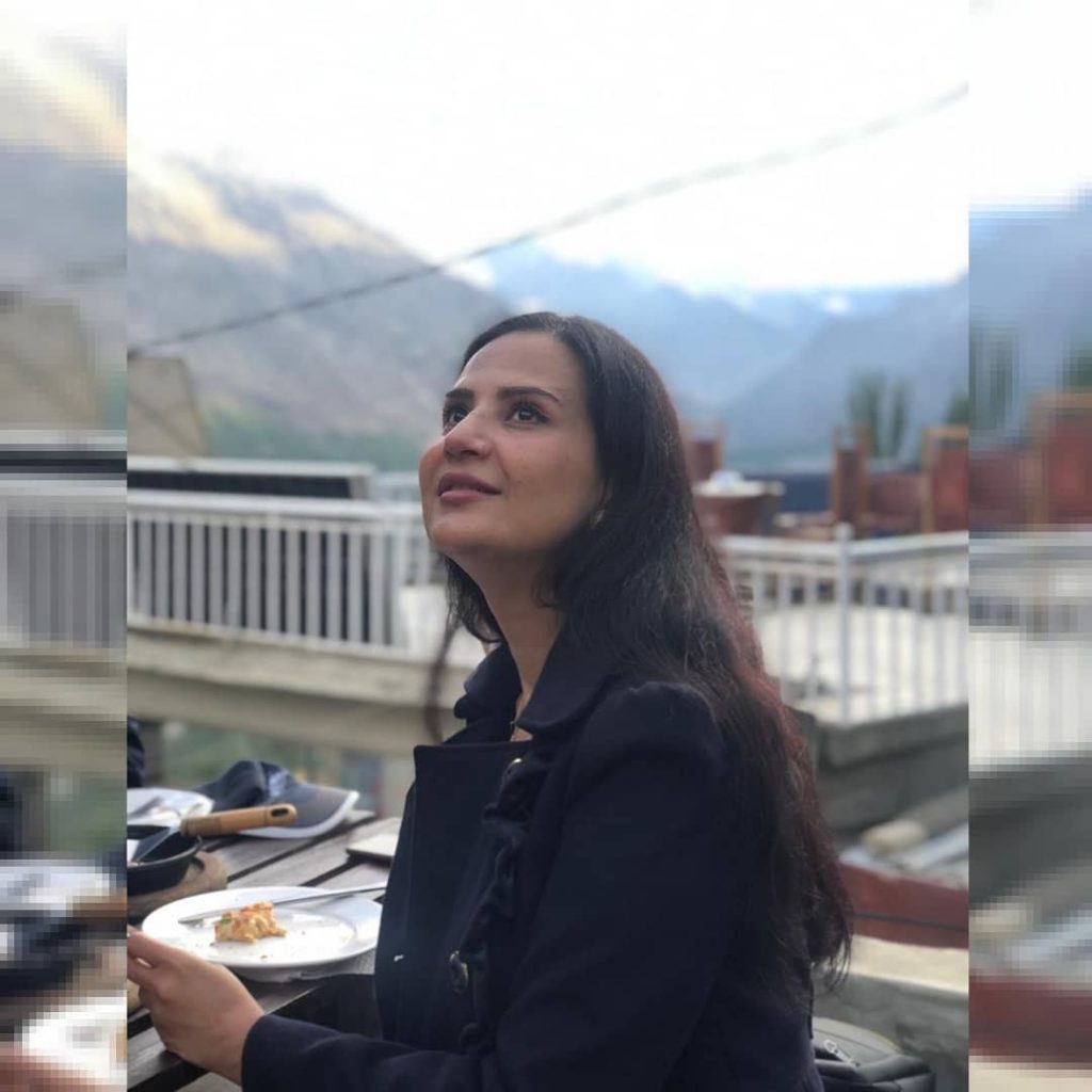 Munazzah Arif, an actress, enjoys the natural beauty of Pakistan's northern