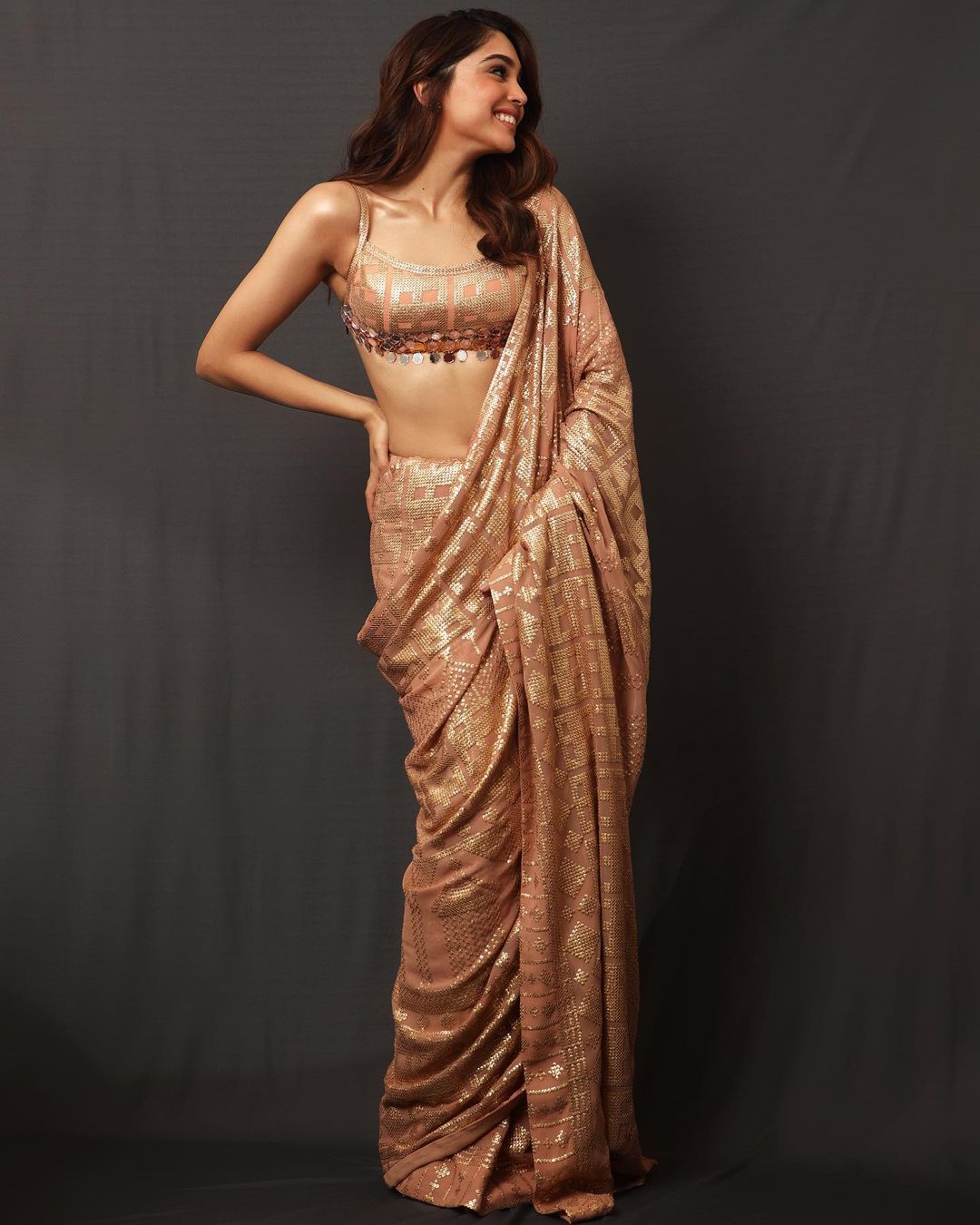 Sharvari Wagh sizzles in a gorgeous silk saree
