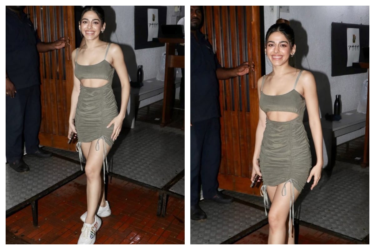 Alaya F makes heads turn in vibrant olive cut-out bodycon dress