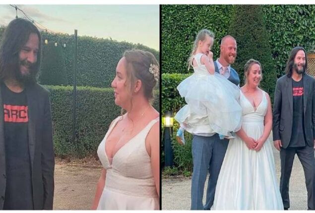 How Keanu Reeves took wedding for British couple to new heights