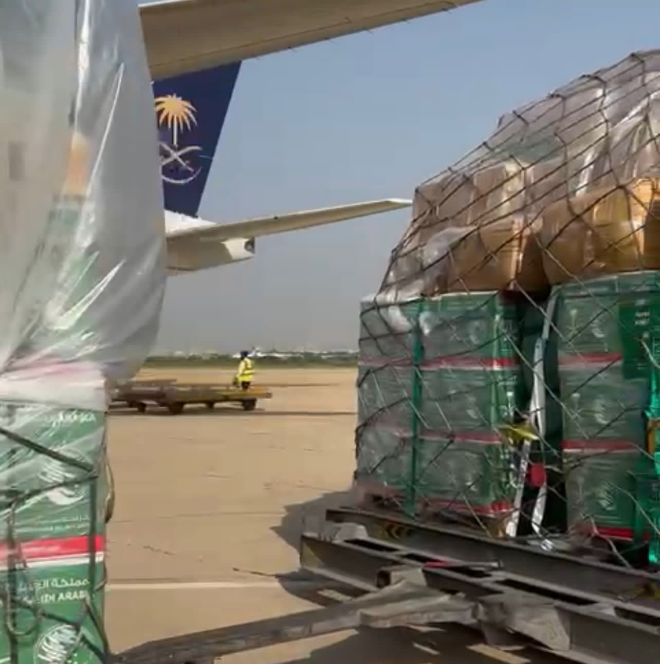 Another plane carrying relief goods from Saudi Arabia landed