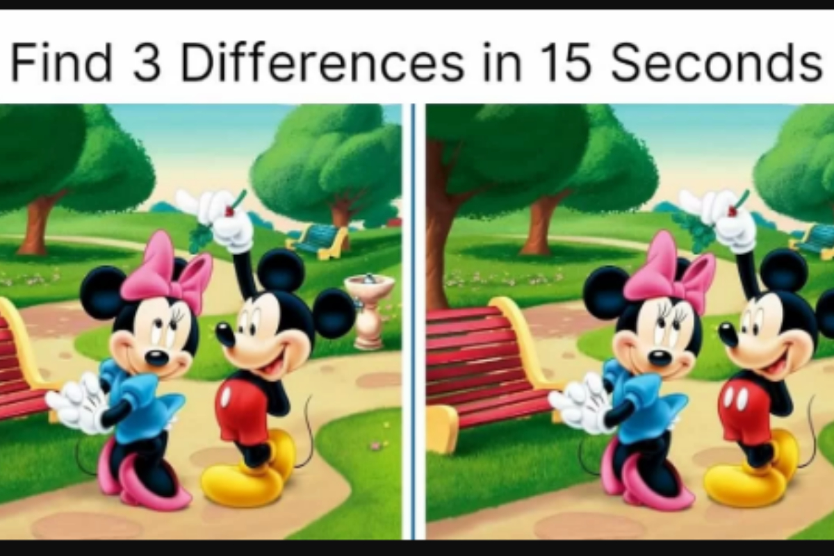 Spot the Difference: In 15 seconds, can you find three differences?