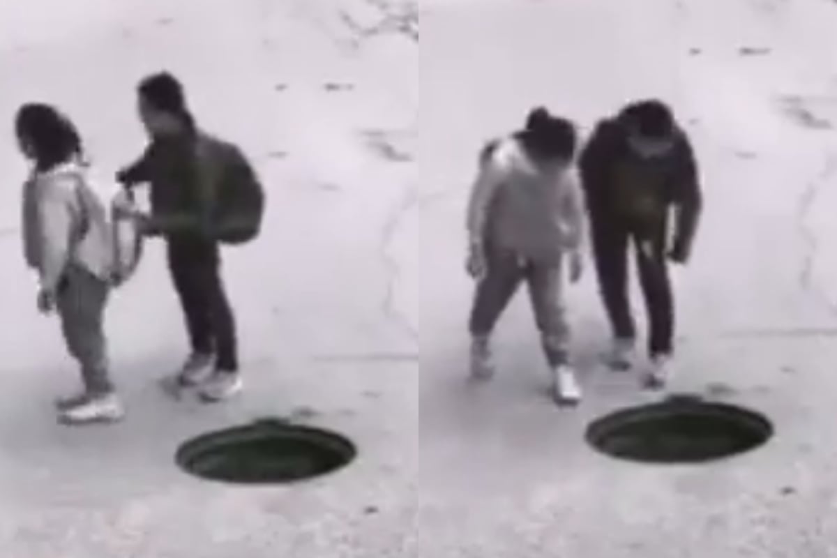Children's Manhole Covering Video Goes Viral, Internet Applauds