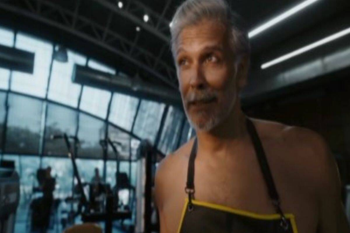 Milind Soman promotes special dishwashing gel 'for men'