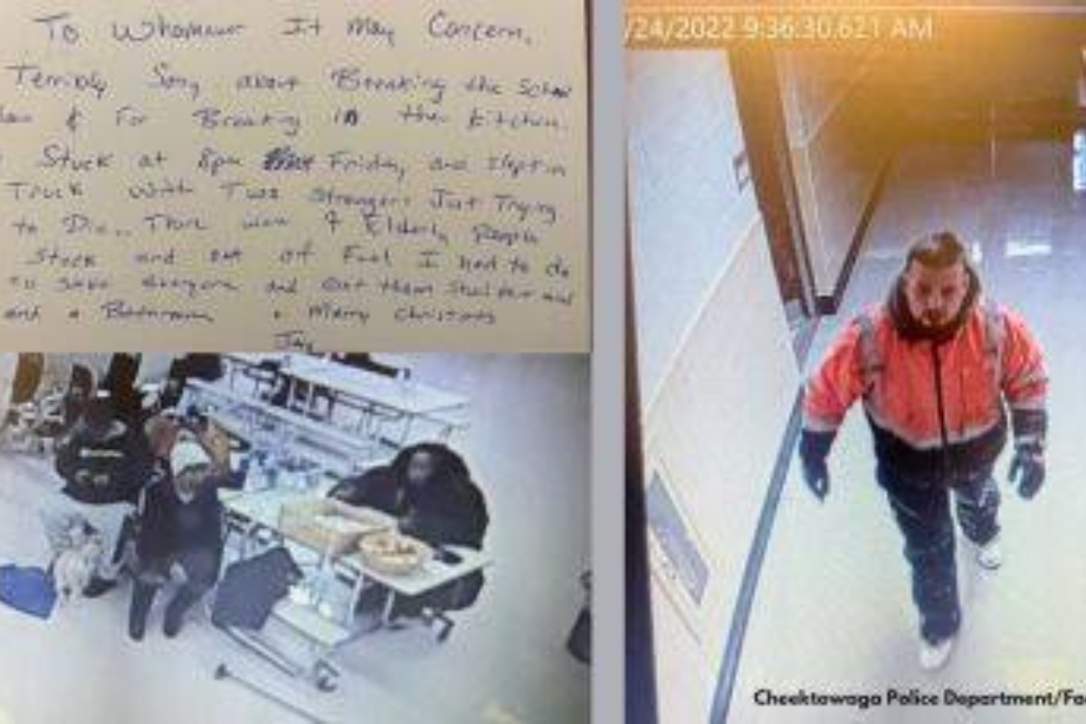 Man breaks school window for a good cause, leaves apology note