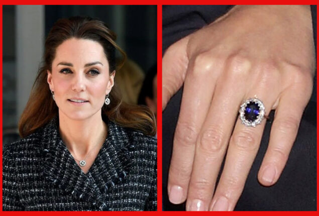 Kate Middleton spotted without her engagement ring