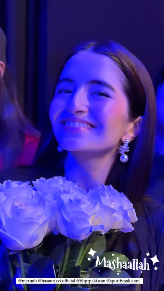 Merub Ali looks stunning at her fiancé Asim Azhar’s album launch