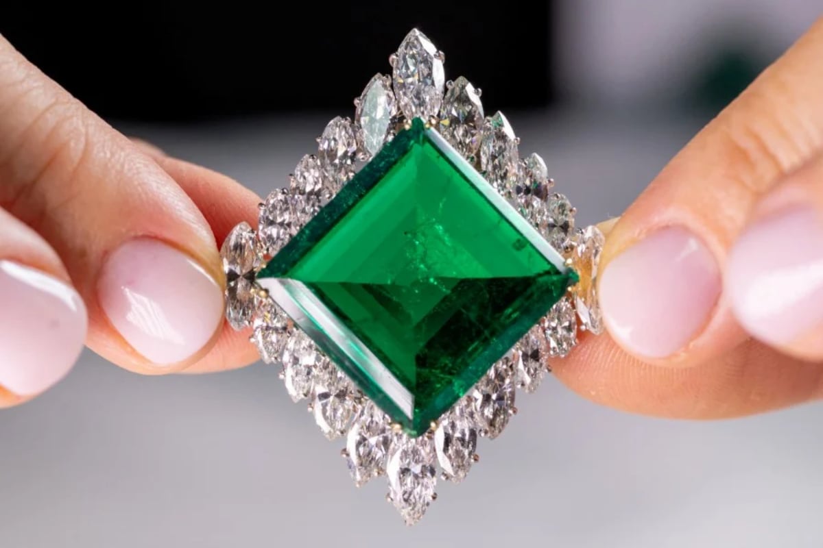 Prince Sadruddin Aga Khan's 37-carat emerald sold for nearly $9m